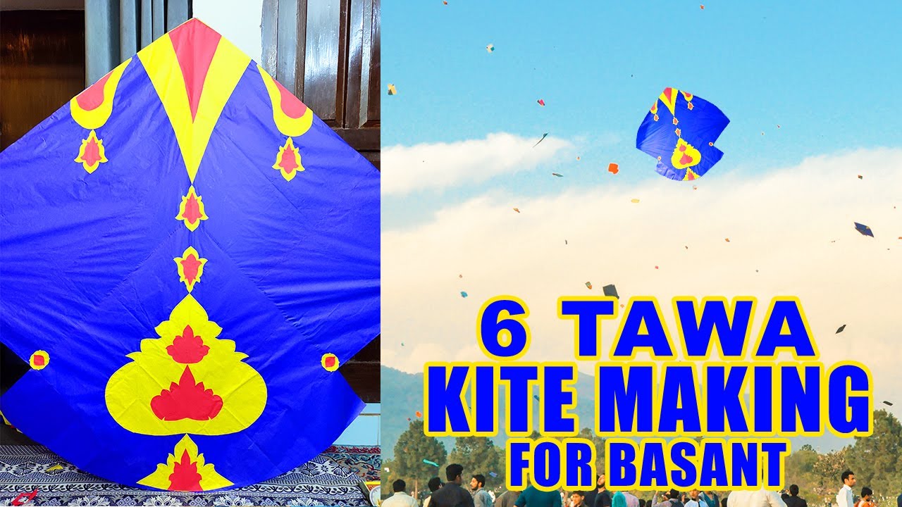 6 Tawa Kite Making for Basant - Kites Korner - YouTube