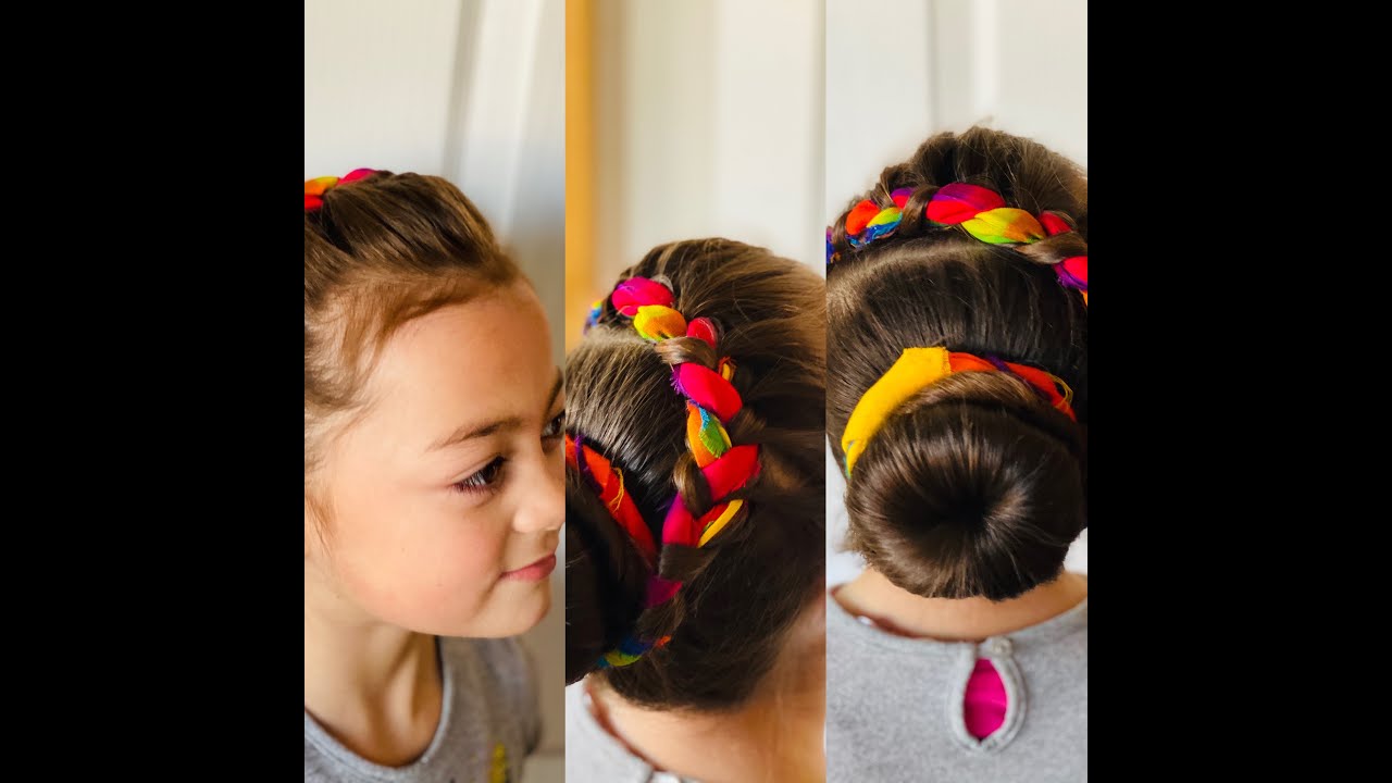 Creative hairstyle using material and a sock - YouTube