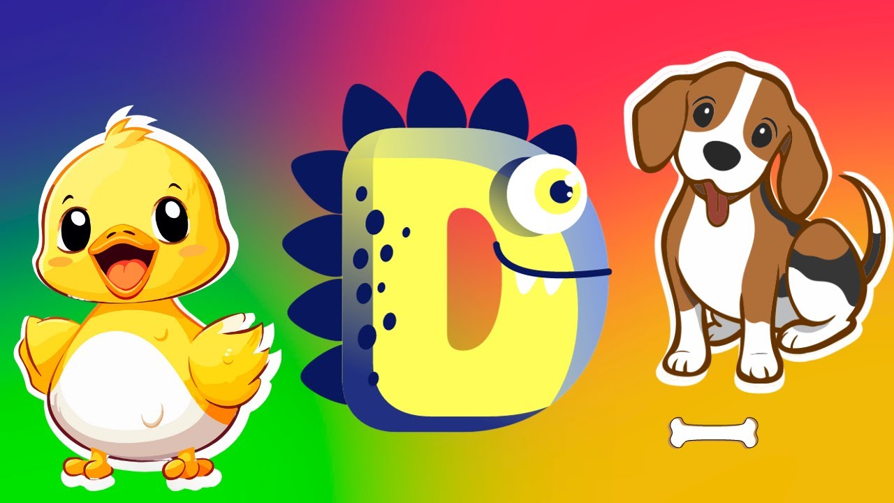 Learn the D letter animals with Tiki | Alphabet learning| Kids cartoon ...