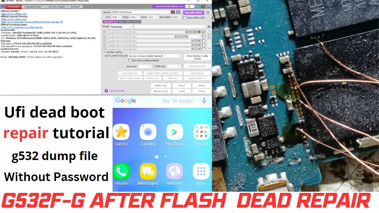 G532f / G / M flash after dead boot repair UFI/JTEG Full Tutorial g532 ...