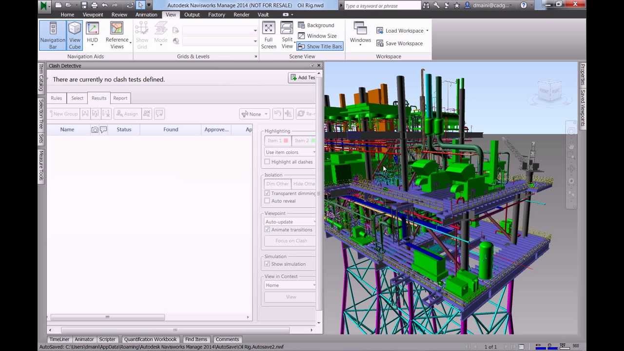 Autodesk Navisworks Clash Detection on an Oil Rig - YouTube