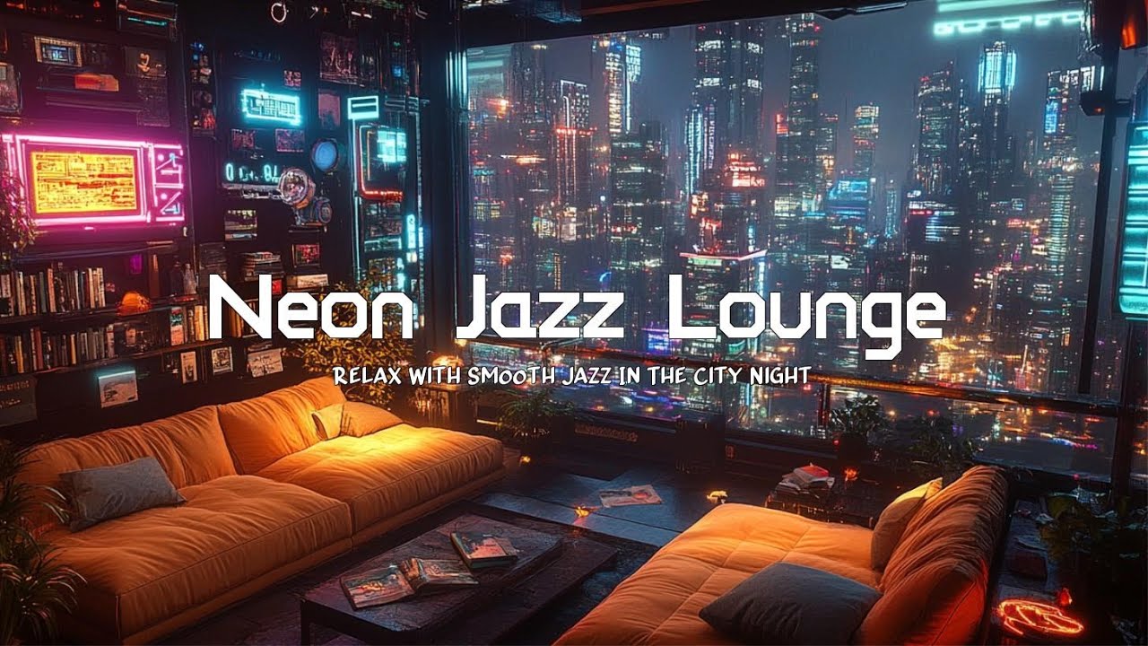 Night Jazz in a Cyberpunk Cityscape 🎷 Smooth Jazz Music for Relaxation ...