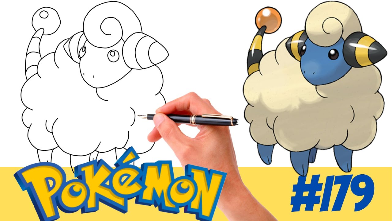 Cómo dibujar MAREEP POKEMON #179 | FÁCIL | Generación 2 - YouTube