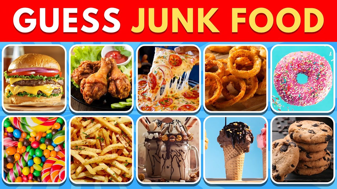 Guess the JUNK FOOD 🍔🍟 | Food Quiz - YouTube