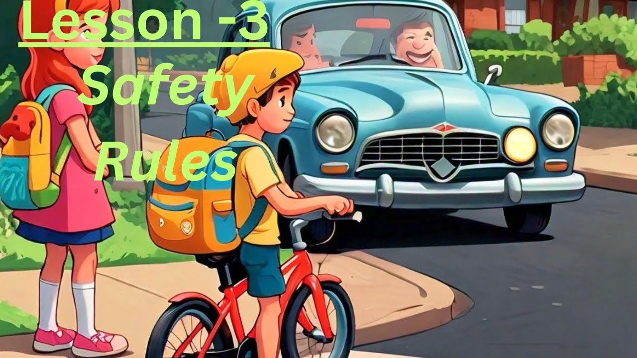 4TH CLASS ENGLISH LESSON-3(SAFETY RULES) EASY READING WITH SOLVED ...