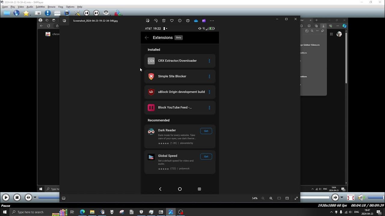 How to install extensions on Microsoft Edge Android from chrome web store - YouTube