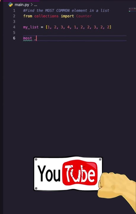 Find the Most Common Element: Essential Python Techniques! #pythontutorial #shorts - YouTube