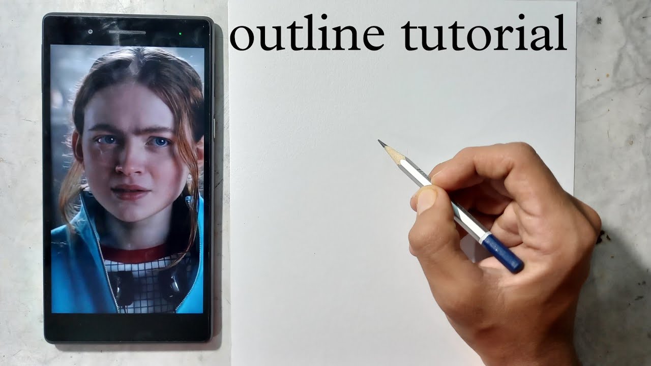 how to draw max mayfield | I draw max from stranger things s4 | outline ...