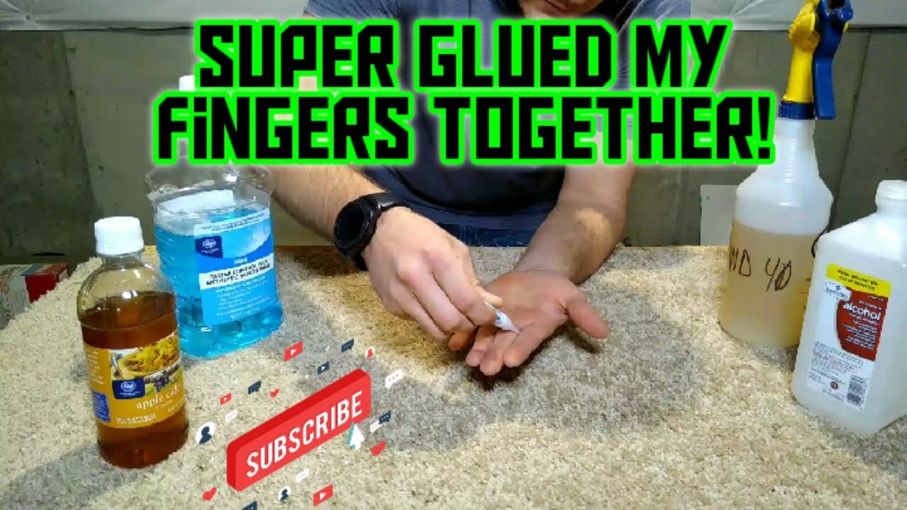 How to Un-glue Super glue! I GLUED MY FINGERS TOGETHER! - YouTube
