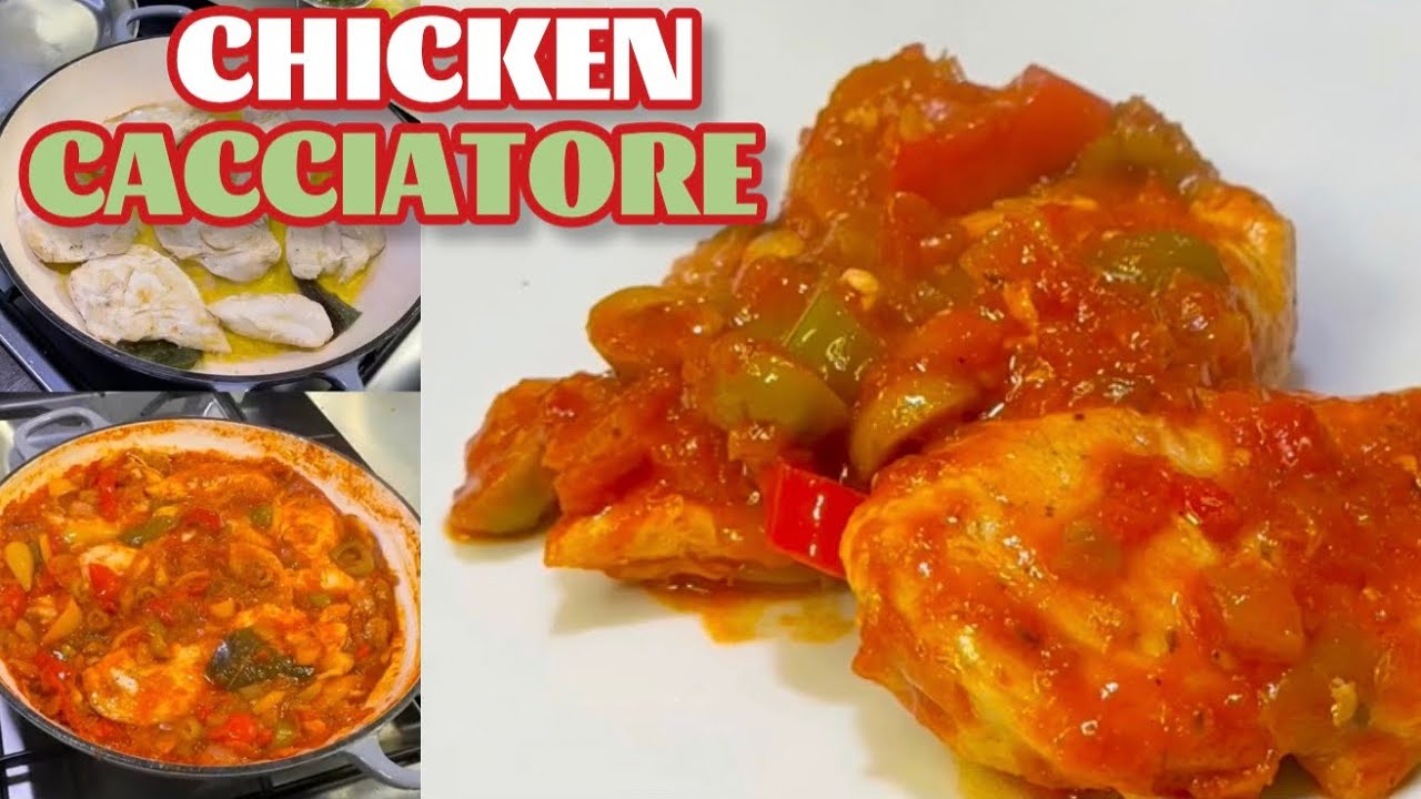 Chicken Thighs Cacciatore - Simple 7 Ingredient Weeknight Dinner - YouTube