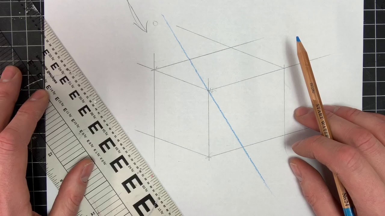 Cast shadow of paraline cube - YouTube