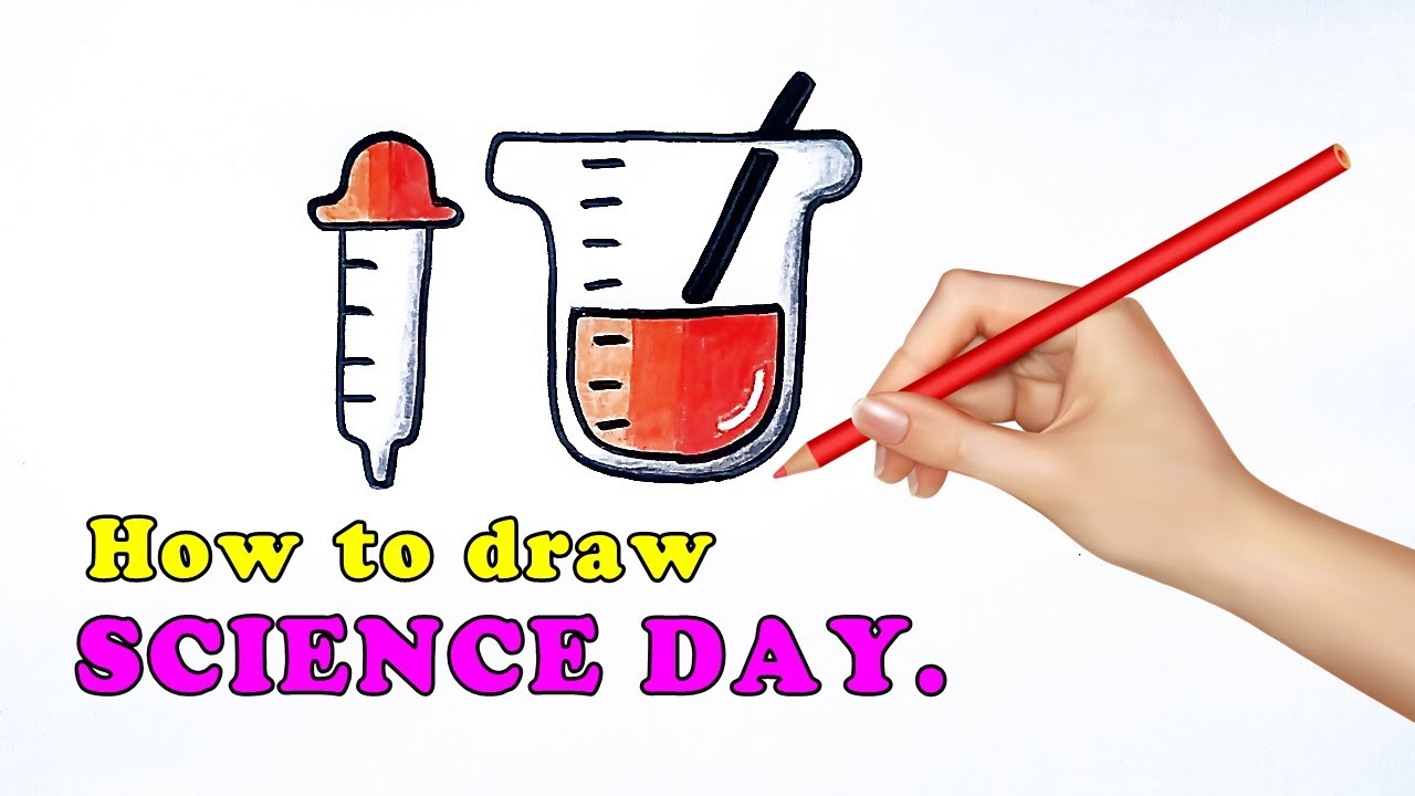 How To Draw Science Day Draw Beaker And Dropper how-to-draw-science-day-draw-beaker-and-dropper