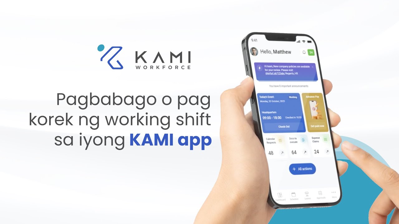 How to Amend a Work Shift on KAMI (Tagalog) - YouTube