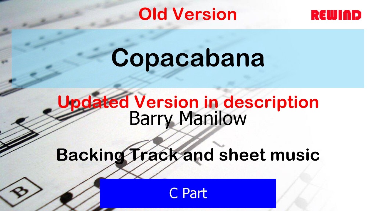 Barry Manilow Copacabana (At the Copa) C Flute Violin backing track and ...