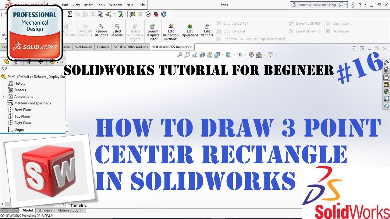 Solidworks Tutorial For Begineer #16 - How To Draw 3 Point Center ...