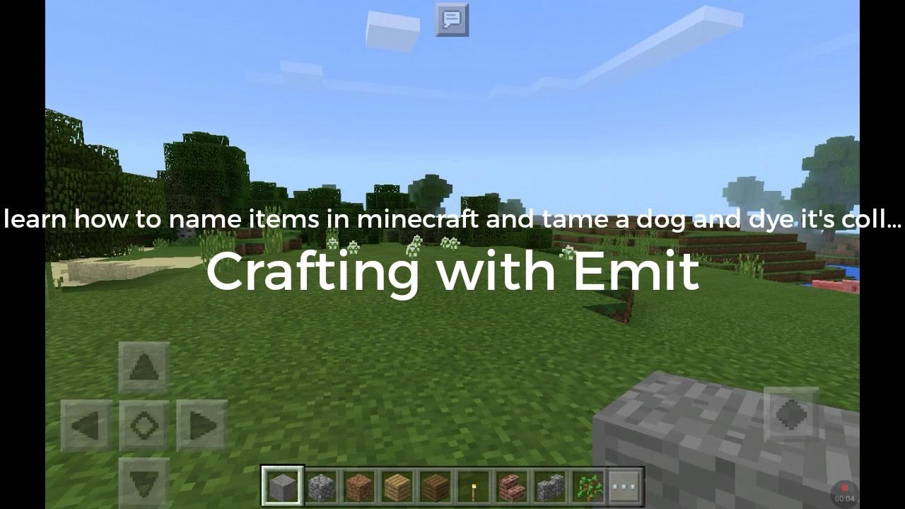 Learn how to name items in minecraft and tame a dog and dye it's collar ...
