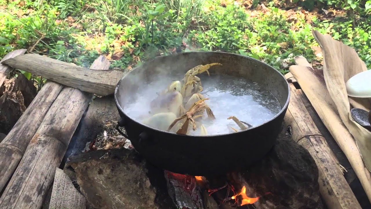 Jaiba en rio Duaba - Baracoa - YouTube