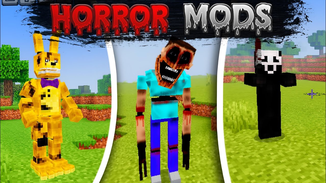 Top 3 Best 🔥 HORROR Mods for Minecraft PE 1.21+ - YouTube