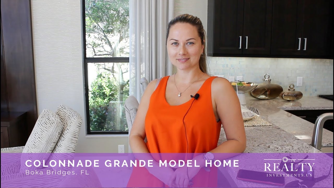 Colonnade Grande Model Home at Boca Bridges - YouTube