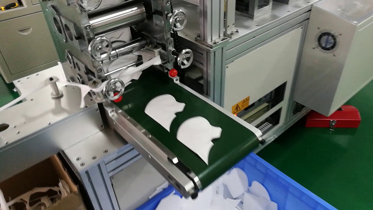 folding mask body making machine - YouTube