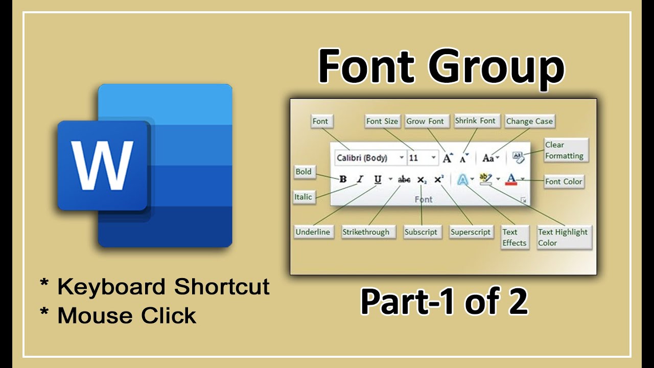 Font Group Part-1 - YouTube