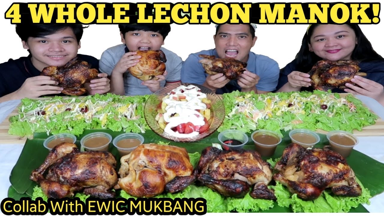 4 WHOLE LECHON MANOK MUKBANG | ANDOKS, BALIWAG, CHOOKS, SR. PEDRO ...
