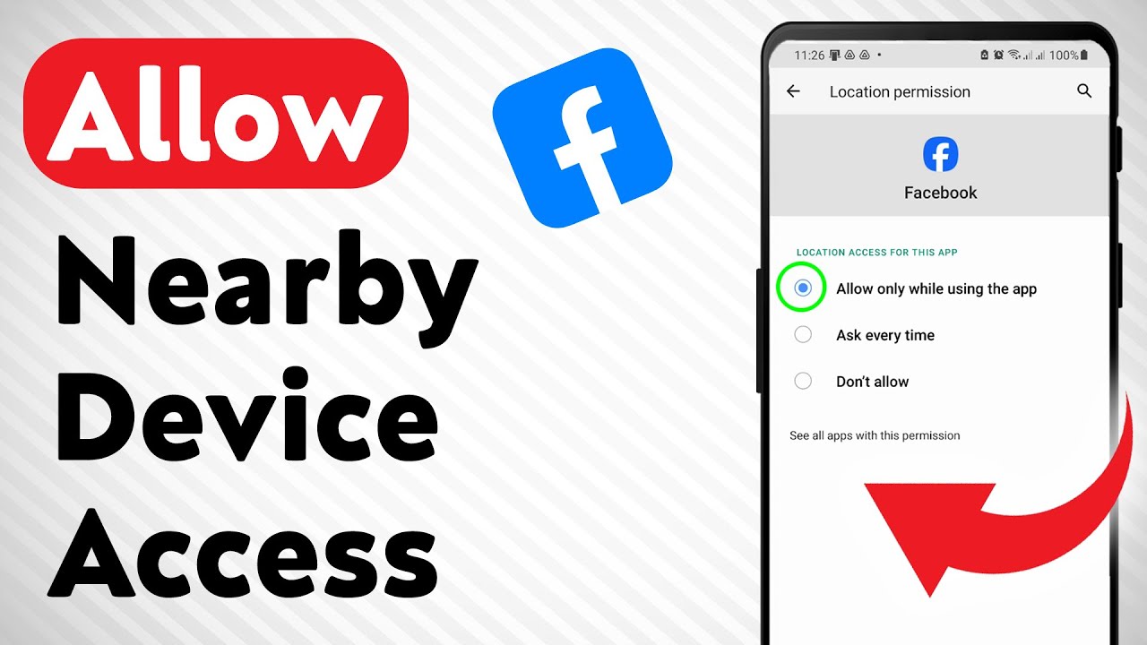 How to Allow Nearby Device Access On Facebook (Updated) - YouTube