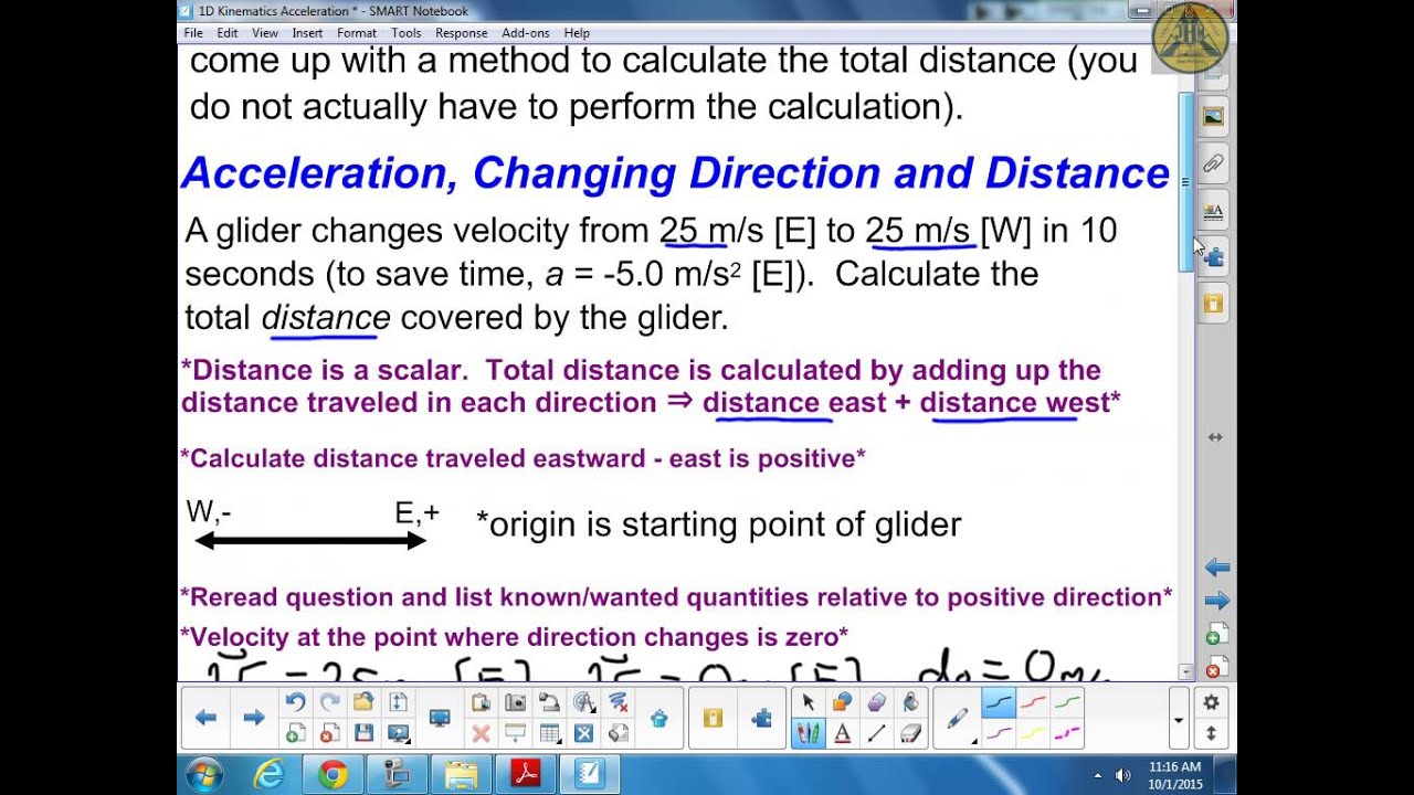 JMH Physics 112: Calculating Distance Traveled by an Accelerating ...