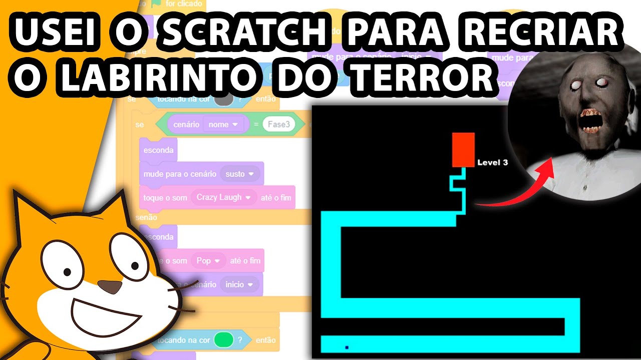 criei um jogo de terror no Scratch (e usei a granny pro susto) - YouTube