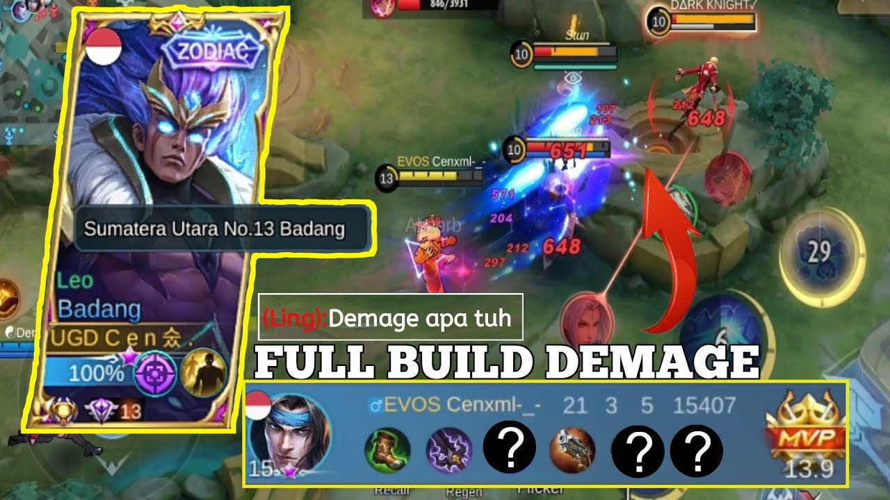 BADANG TOP GLOBAL PAKE BUILD INI AUTO SAVEGE‼️BUILD BADANG FULL DEMAGE ...