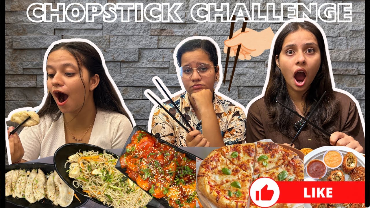 The Chopstick Challenge🔥 ️/ Food Challenge🔥/ Momos,Noodles,Pizza,Chilli ...