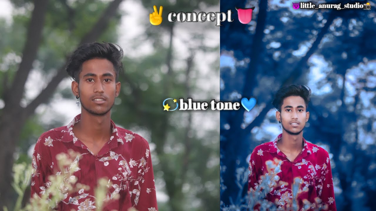 How to Blue 💙background photo editing - YouTube