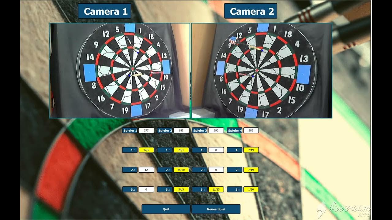 Dart Detection and Scoring using Multiple Cameras - YouTube
