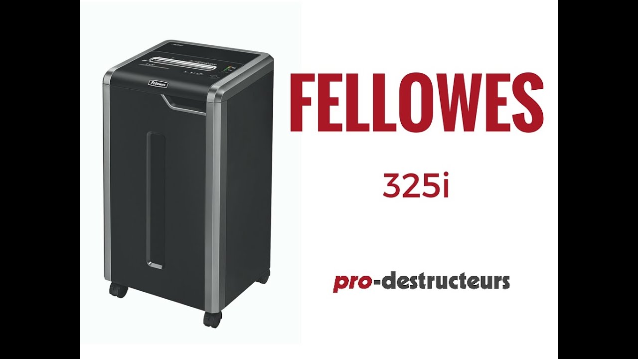 Destructeur de documents FELLOWES 325i - YouTube