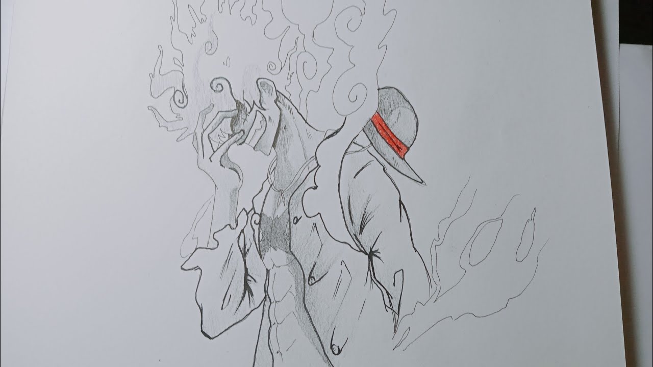 Speed Drawing Luffy Gear 5 - YouTube