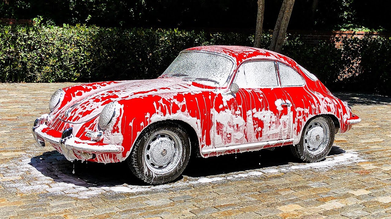WASHING AND POLISHING A RARE 1964 PORSCHE - YouTube