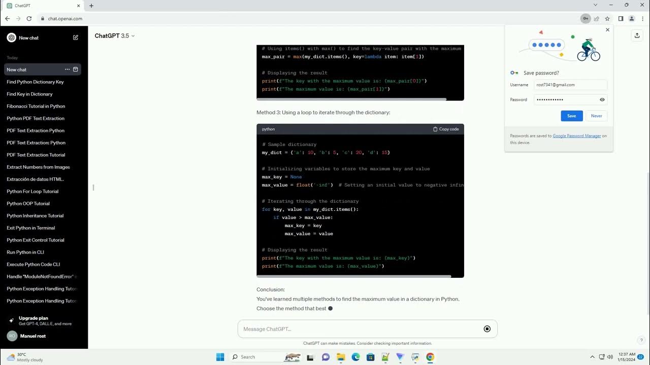 find max value from dictionary python - YouTube