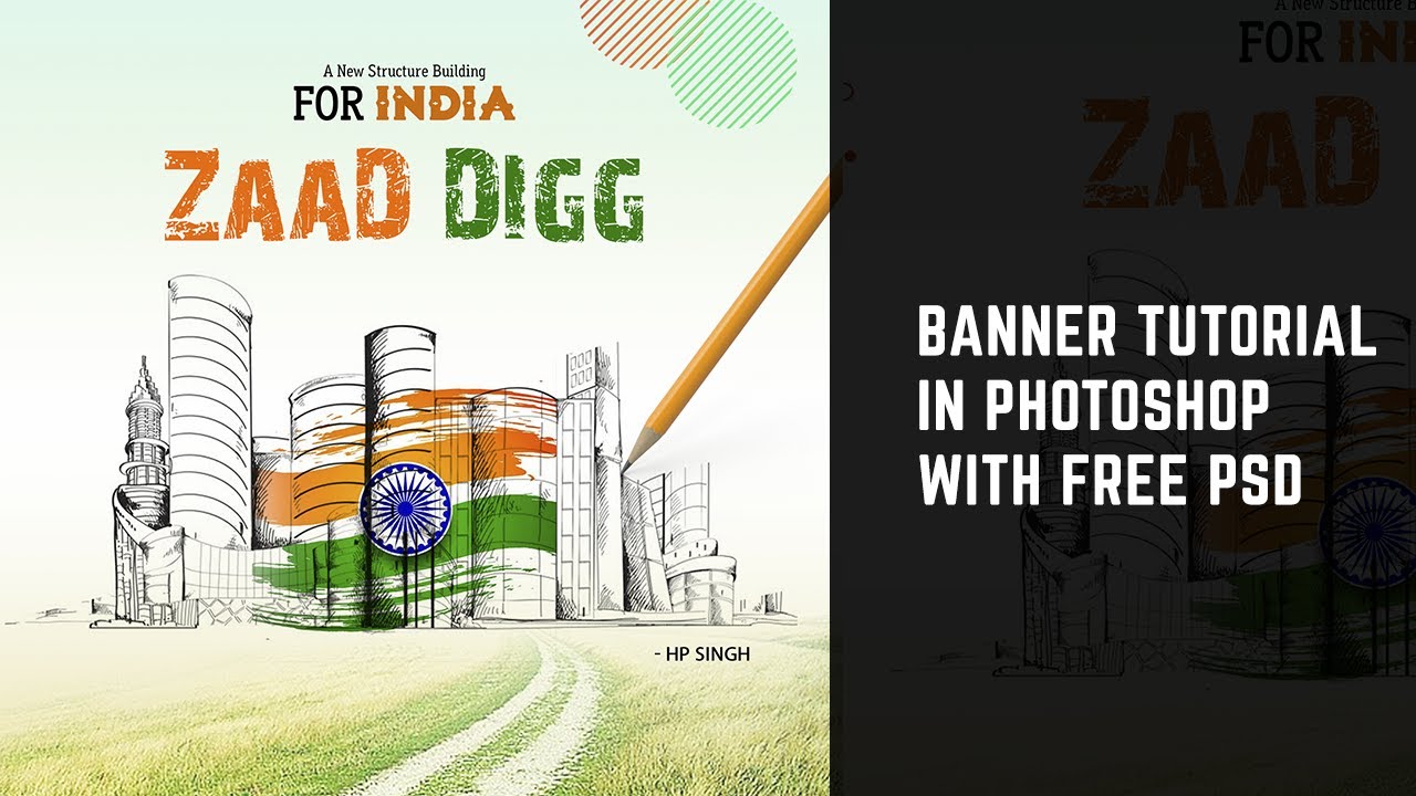 Industrial banner Design in Adobe Photoshop | Free Psd file - YouTube