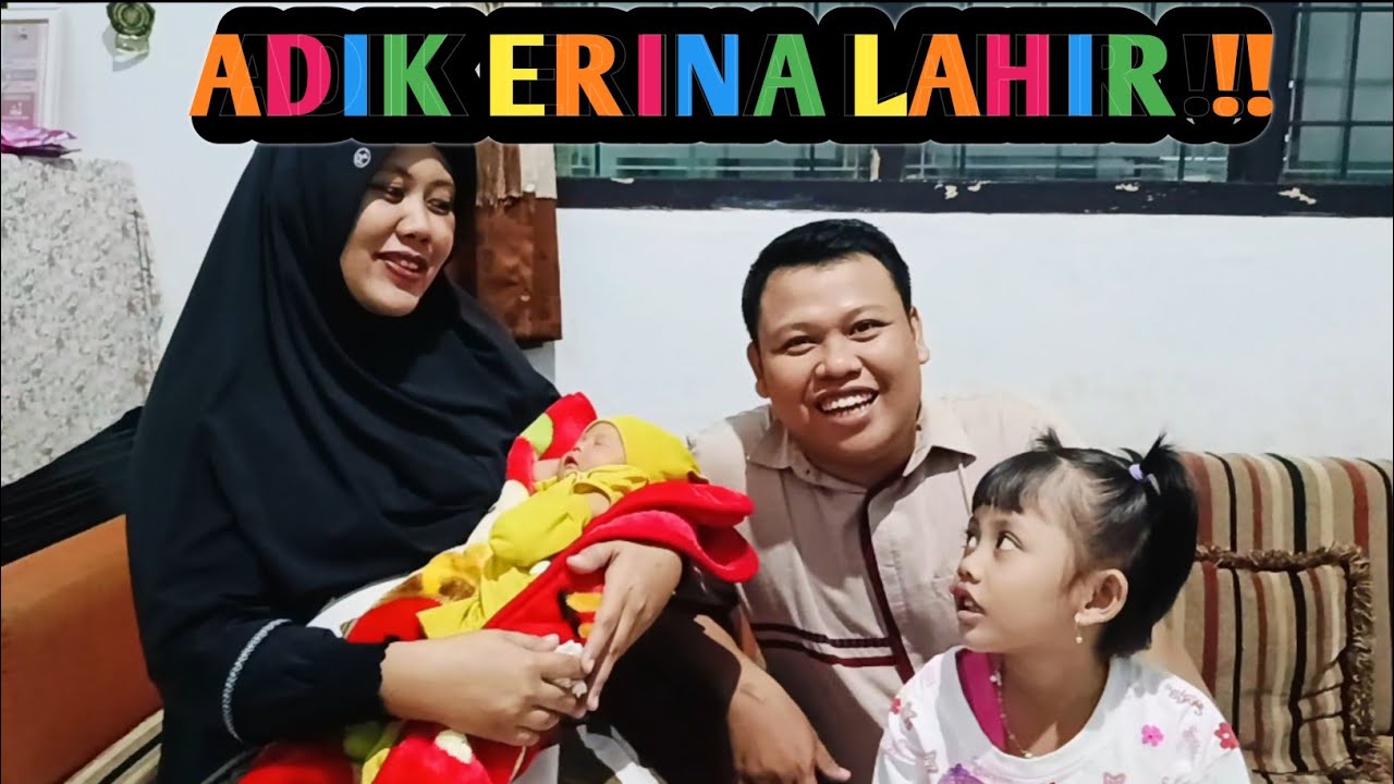 ADIK BAYI SUDAH LAHIR !! Pertama kali Erina lihat adiknya#viralvideo ...