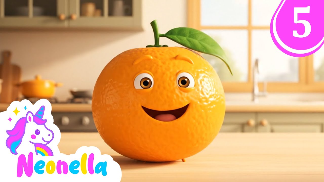 Five Juicy Oranges | Number Song | ABC Song for Kids | @NeonellaKids ...