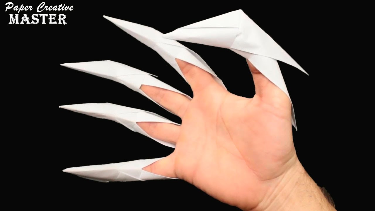 How to make dragon claws out of paper. Origami dragon claws - YouTube