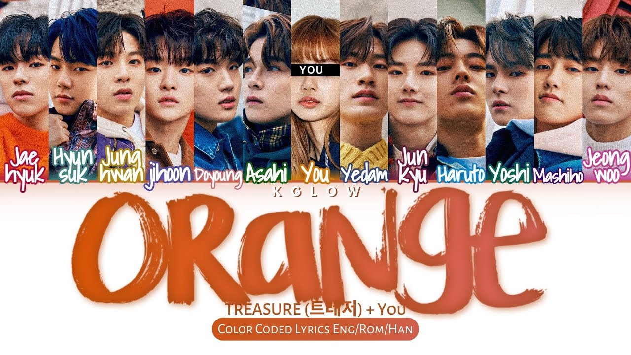 [Karaoke] TREASURE (트레저) "ORANGE" (Color Coded Eng/Han/Rom/가사) (13 ...