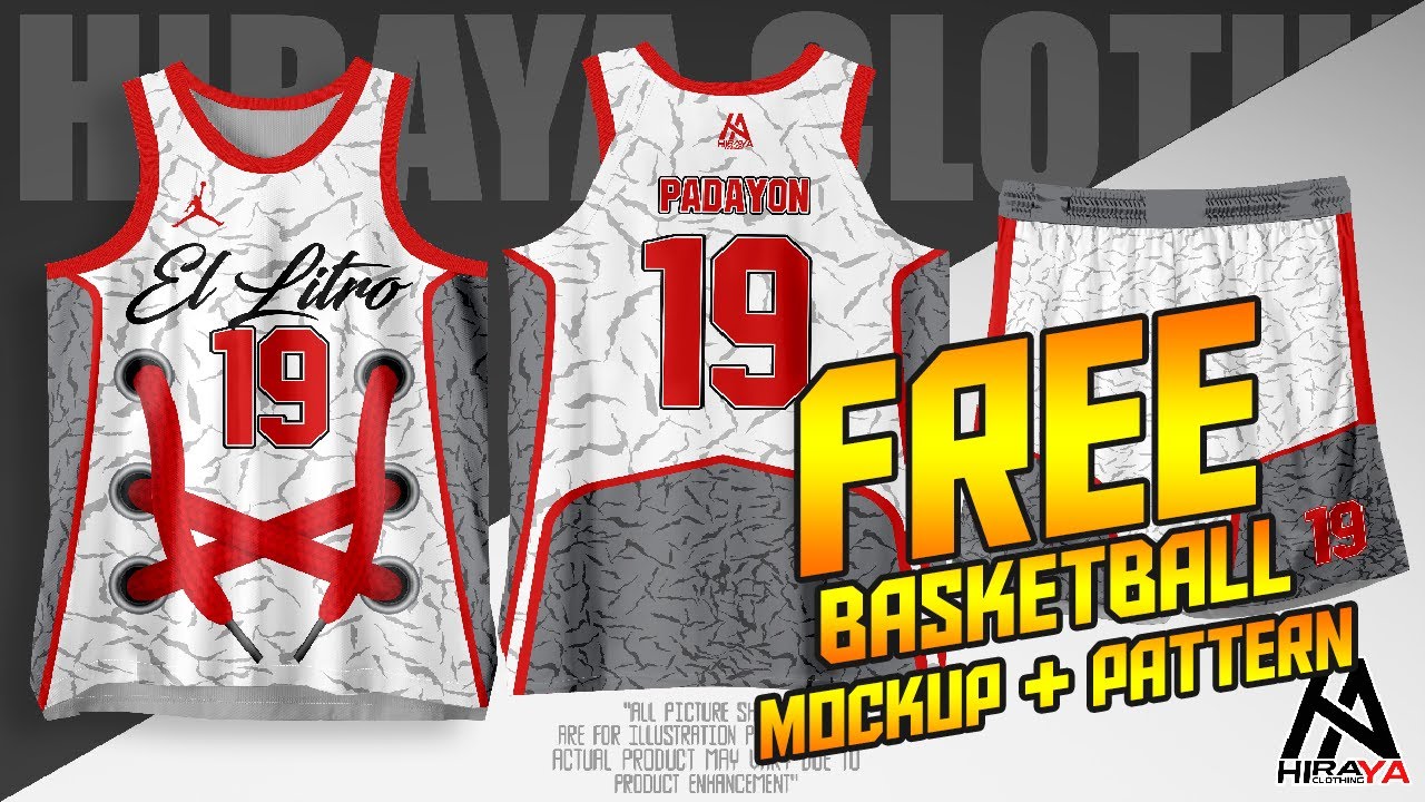 FREE DOWNLOAD BASKETBALL JERSEY NBA CUT MOCKUP AND PATTERN - YouTube