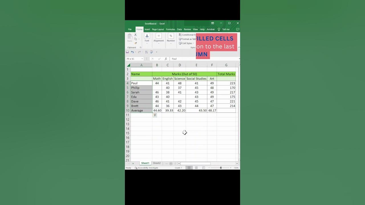 SHORTCUTs to Select Rows and Columns in Excel #shorts #youtubeshorts #column #row #selection # ...