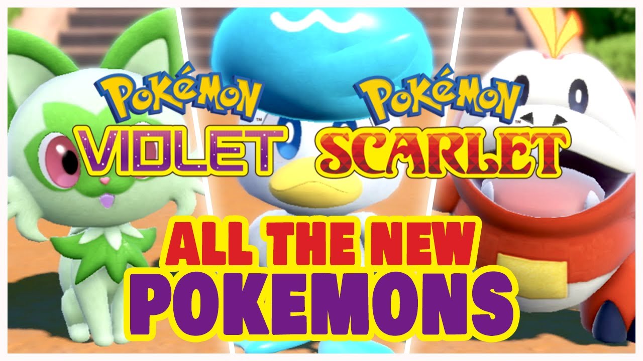 All THE NEW POKEMONS IN SCARLET & VIOLET !!! - YouTube