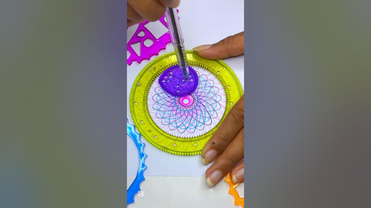 Creating Spirograph Art in Seconds! Satisfying to Watch!🎨🌈#ArtTime #Spirograph #shorts - YouTube
