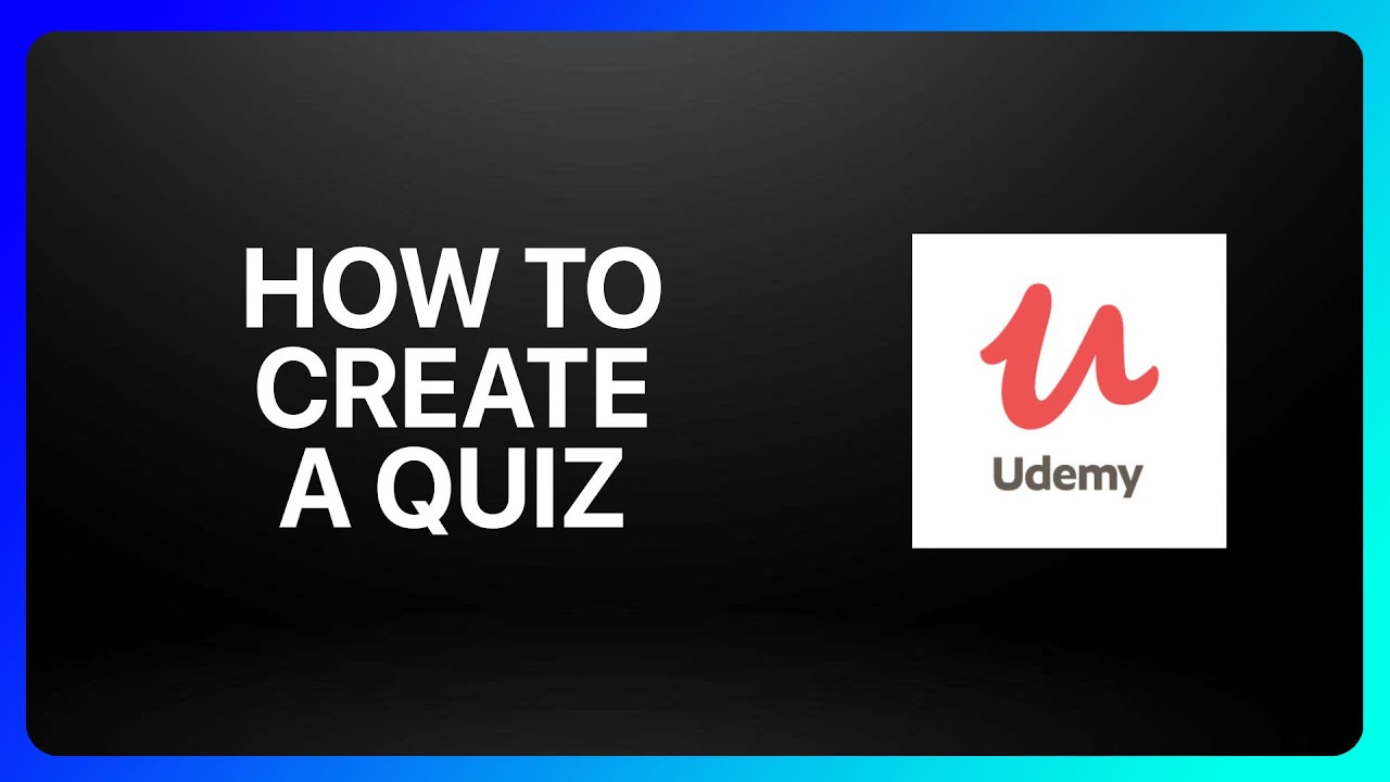 How To Create A Quiz In Udemy Tutorial - YouTube