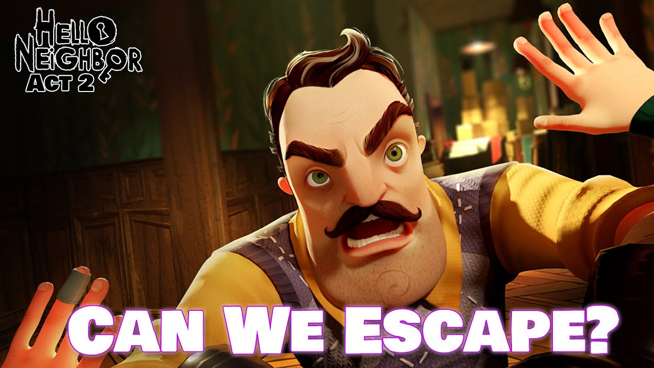 Epic Escape from Hello Neighbor Act 2 | MysteriousV12 - YouTube