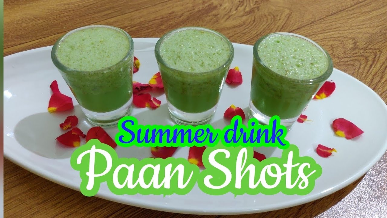 पान शॉट ड्रिंक /Paan shot recipe / instant paan shots recipe - YouTube
