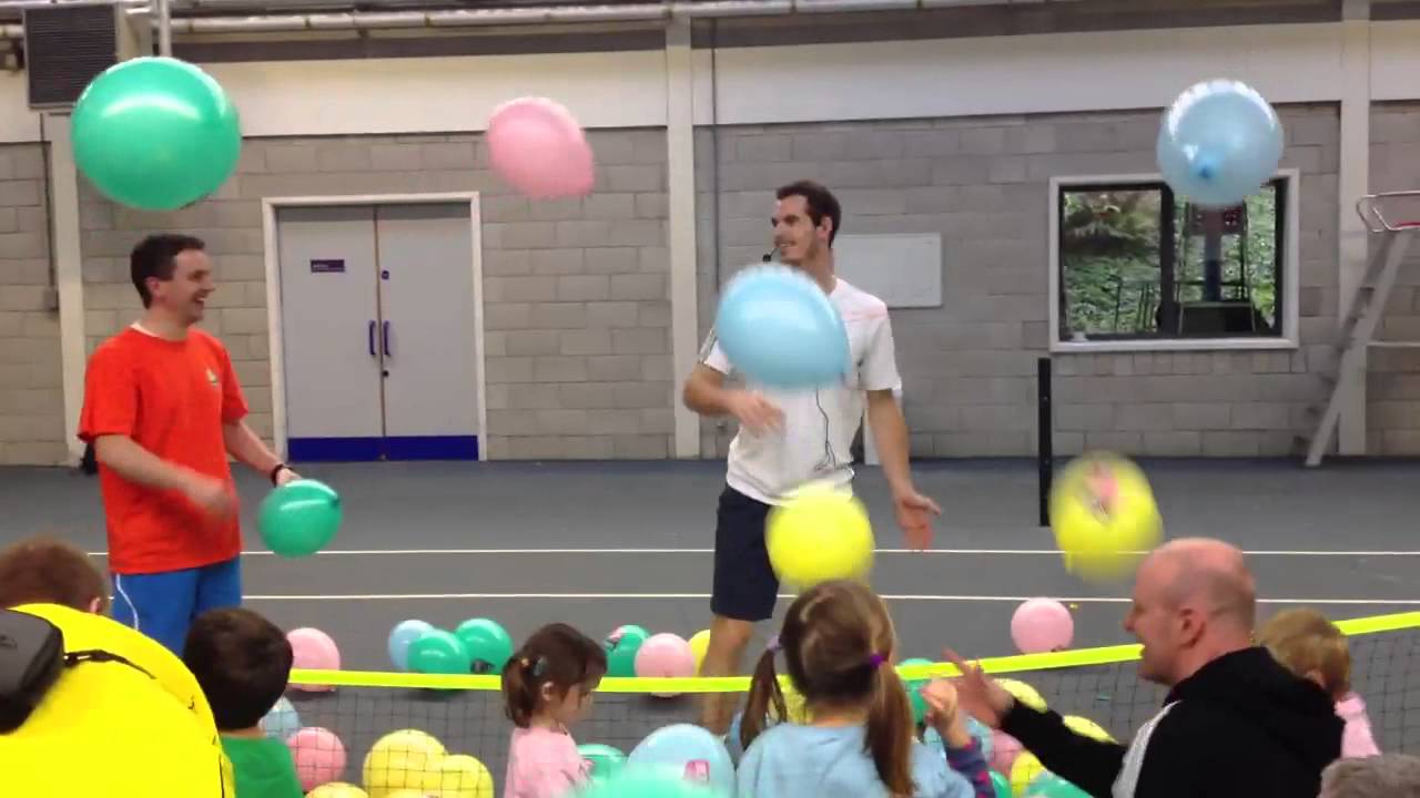 Andy Murray Balloon Tennis Player - YouTube
